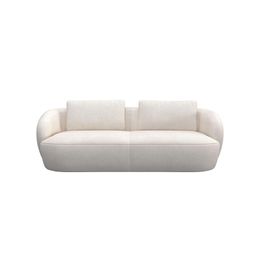 3-Sitzer FLEXLUX "Torino, rund und bequem, Couch, Dreisitzer", beige (vanilla cream), B:217cm H:85cm T:102cm, 100% Polyester, Sofas, 3-Sitzer, Modernes, organisches Sofa-Design, Kaltschaum, Wellenunterfederung
