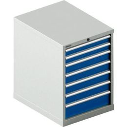 Sch&auml;fer Shop Sch&auml;fer Shop Select Schubladenschrank 27-36, 7 Sch&uuml;be, bis 75 kg, B 564 x T 725 x H 800 mm, enzianblau/lichtgrau
