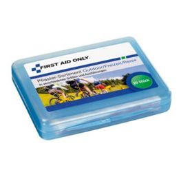 Pflastersortiment FIRST AID ONLY, 22-teilig, f&uuml;r Freizeit und Reise, in wiederverschlie&szlig;barer Box