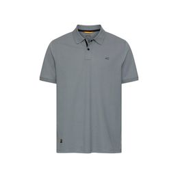 Poloshirt Camel Active, Herren, Gr. S, stormy blau, Jersey, Obermaterial: 95% Baumwolle, 5% Elasthan, unifarben, normal h&uuml;ftbedeckend, Rundhals, B&uuml;ndchen, Shirts Poloshirt, kurzarm, mit Logo-Stickerei