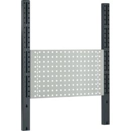 Sch&auml;fer Shop Sch&auml;fer Shop Pure Tischaufbau f&uuml;r Arbeitstische AST31, 2 x Aufbaus&auml;ulen, 1 x Lochwand, B 750 x H 1035 mm, Stahl, anthrazitgrau/lichtgrau