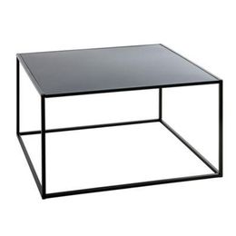 HAKU Beistelltisch MELBURNE 3, quadratisch, Stahlrohr pulverbeschichtet, Ablage Metall pulverbeschichtet, B 700 x T 700 x H 400 mm, schwar