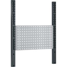 Sch&auml;fer Shop Sch&auml;fer Shop Pure Tischaufbau f&uuml;r Arbeitstische AST31, 2 x Aufbaus&auml;ulen, 1 x Lochwand, B 750 x H 1035 mm, Stahl, anthrazitgrau/wei&szlig;aluminium
