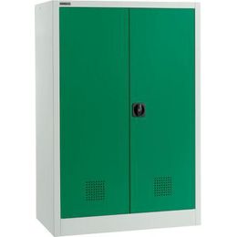 Sch&auml;fer Shop Sch&auml;fer Shop Select Umweltschrank, B 950 x T 500 x H 1585 mm, 3 Wannen &agrave; 18 Liter, lichtgrau/t&uuml;rkisgr&uuml;n