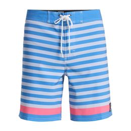 Boardshorts Quiksilver "Original Btz Stripe 18", Herren, Gr. 32(M), riviera biarritz stripe, Obermaterial: 92% Microfaser, 8% Elasthan;, Hosen Boardshorts
