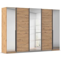 Schwebet&uuml;renschrank OTTO HOME "Dreh-/Schwebet&uuml;renschrank Kleiderschrank Familie, Agordo", braun (eiche artisan), B:301cm H:210cm T:62cm, Holzwerkstoff, Schr&auml;nke, Schwebet&uuml;renschrank