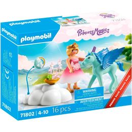 Konstruktions-Spielset Playmobil "Pegasus-Geburtstag (71802), Playmobil Magic", bunt, Spielbausteine, Kinder, Kunststoff, Konstruktions-Spielset, Made in Europe