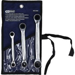 4 in 1 GEARplus umschaltbar Doppel-Ratschenringschl&uuml;ssel-Satz, 3-tlg