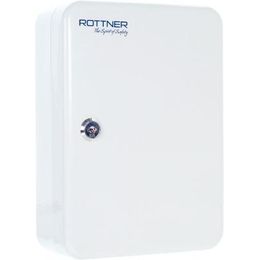 Rottner Schl&uuml;sselkassette TS 48, Zylinderschloss, f&uuml;r 48 Schl&uuml;ssel, B 185 x T 85 x H 250 mm, Stahl, lichtgrau