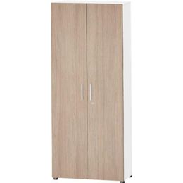Sch&auml;fer Shop Sch&auml;fer Shop Select Schrank SET UP, 6 OH, abschlie&szlig;bar, B 800 x T 420 x H 2240 mm, wei&szlig;/eiche