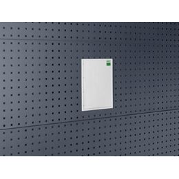 Bott Lochplatten-Einstecktasche f&uuml;r Dokumente Perfo, f&uuml;r A3-Querformat, mit Klarsicht-Abdeckung, B 423 x T 4 x H 300 mm, lichtgrau RAL 7035
