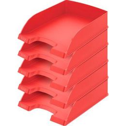 Leitz&reg; Ablagekorb Standard 5227, Kunststoff, 5 St&uuml;ck, rot