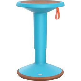Interstuhl Sitzhocker ECO UPis1, biobasierter Kunststoff, &Oslash; 330 x H 450&ndash;630 mm, pastellblau