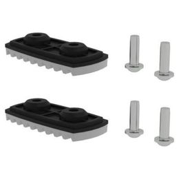 Munk nivello&reg; Fu&szlig;platte, beserer Halt, geeignet f&uuml;r Leitern ab Baujahr 2019, 2 St&uuml;ck, f&uuml;r Holmh&ouml;he 58/73 mm