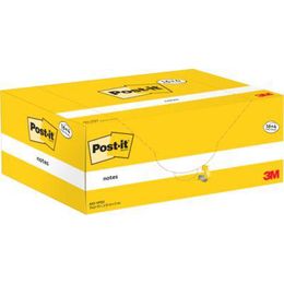 Post-it&reg; Haftnotizen Notes 653CY-VP20, B 51 x T 38 mm, PEFC&reg;-Papier, gelb, 16 + 4 Bl&ouml;cke gratis, 100 Blatt/Block