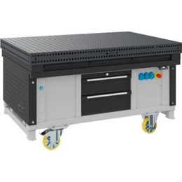 Schwei&szlig;tisch Otto Kind Multi4Flex Heavy Duty, mobil, h&ouml;henverstellbar, bis 2000 kg, B 1500 x T 1000 mm, anthrazit/anthrazit