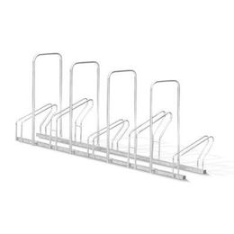 Fahrradst&auml;nder Mottez, 2 Ebenen, f&uuml;r 5 Fahrr&auml;der mit Reifenbreite bis 55 mm, Diebstahlsicherungsb&uuml;gel, B 480 x T 1930 x H 830 mm, Stahl, metallgrau