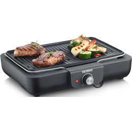 Tischgrill Severin "PG 8556", schwarz, B:33cm H:9cm T:42cm, Kontaktgrill_Standgrill_Tischgrill_Teppanyakigrill, Tischgrill, Elektrogrill mit Platte