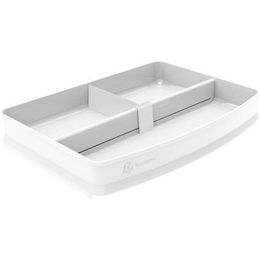 Exacompta Combo Top Aufbewahrungsmodul, mit variablen Trennw&auml;nden, passend f&uuml;r Briefablagen 255 mm, Kunststoff, B 255 x T 360 x H 70 mm, wei&szlig;