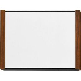 moedel T&uuml;rschild LMH, DIN A6, individuell beschriftbar, Polyester-Abdeckung, Klebemontage, B 159,5 x H 105,5 mm, Aluminium, schwarz/Nussbaum