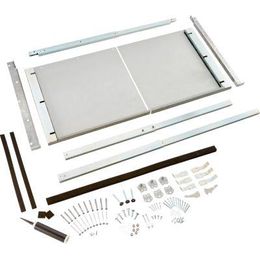 Hochwassersperre f&uuml;r T&uuml;ren Mottez, modular, verstell- und abnehmbar, inkl. Montagematerial, B 60 x T 750 x H 715 mm, Stahl und Schaumstoff, wei&szlig;