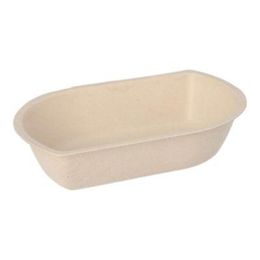 Papstar Snacktray Zuckerrohr ungebleicht 11,1x16,8x3,6 cm, fettresistent, formstabil, rechteckig, 50 St&uuml;ck