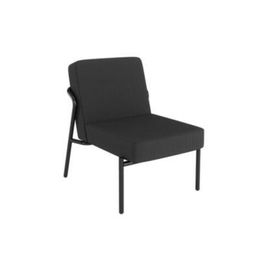 meet by Paperflow Outdoor Sessel MEDSO, Polypropylen/Stahl, Sitzh&ouml;he 41 cm, Gr&ouml;&szlig;e S, anthrazit/mattschwarz