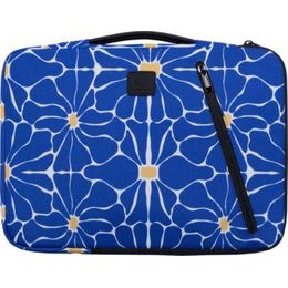 Exacompta Laptoph&uuml;lle Sleeve 13&ndash;14 Zoll Flower, gepolstert, Eckschutz, versenkbarer Griff, Fronttasche, recycelt