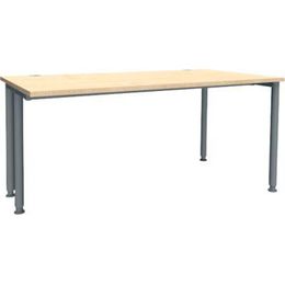 Sch&auml;fer Shop Sch&auml;fer Shop Genius Schreibtisch MODENA FLEX, Breite 1600 mm, einseitig verk&uuml;rzt, Ahorn/anthrazit