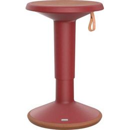 Interstuhl Sitzhocker ECO UPis1, biobasierter Kunststoff, &Oslash; 330 x H 450&ndash;630 mm, weinrot