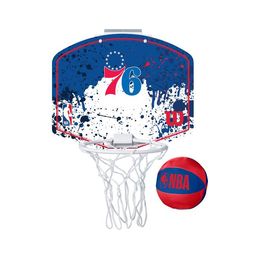 Wilson NBA Team Mini Hoop Basketball Set Mini Basketballkorb Mehrfarbig WTBA1302PHI-ONE