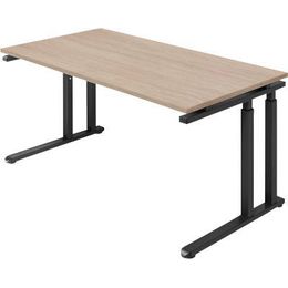 Sch&auml;fer Shop Sch&auml;fer Shop Select Schreibtisch SET UP, C-Fu&szlig;gestell, 1600x800, eiche/graphit