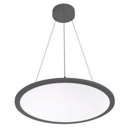 LED-Pendelleuchte FRISCH-Licht, Lichtfarbe neutralwei&szlig;, PMMA/Aluminium, &Oslash;600 x H 14 mm, 58 W, 6400 Lumen, schwarz
