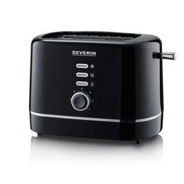Severin Automatik-Toaster , 2 Toastkammern, 850 W, Auftau- & Aufw&auml;rmfunktion, Brotscheibenzentrierung, Br&ouml;tchenaufsatz, B 280 x H 188 x T 182 mm, Schwarz