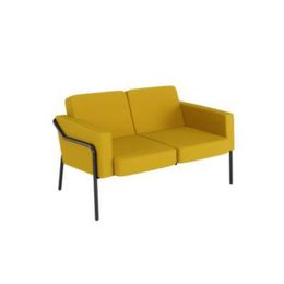 meet by Paperflow 2-Sitzer Outdoor Sofa MEDSO, Gr&ouml;&szlig;e L, Stahlgestell, B 1250 x T 747 x H 740 mm, 240 kg, gelb