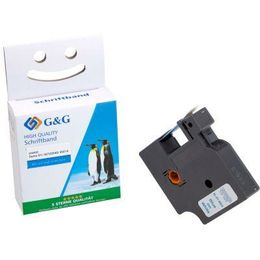 G&G Schriftband G&G, kompatibel zu Dymo D1/S0720540/45014, blau auf wei&szlig;, selbstklebend, Kunststoff, L 7 m x B 12 mm, 1 St&uuml;ck