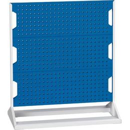 Bott station&auml;res Lochplatten-System Perfo Rack, 6 Lochplatten, B 1000 x T 550 x H 1125 mm, Stahl, lichtgrau RAL 7035/enzianblau RAL 5010