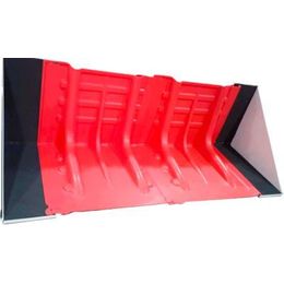 Hochwasserbarriere, modularer Aufbau, 1 x Abschluss-St&uuml;ck links und 1 x Abschluss-St&uuml;ck rechts, L 150 X B 680 x H 528 mm, ABS-Kunststoff, rot, 1 Paar