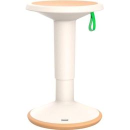 Interstuhl Sitzhocker ECO UPis1, biobasierter Kunststoff, &Oslash; 330 x H 450&ndash;630 mm, cremewei&szlig;