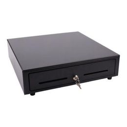 Kassenschublade Olympia LD 410A, 8 M&uuml;nzf&auml;cher und 4 Geldscheinf&auml;cher, abschlie&szlig;bar, Metall, schwarz