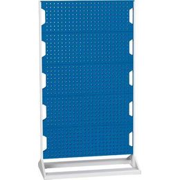 Bott station&auml;res Lochplatten-System Perfo Rack, 10 Lochplatten, B 1000 x T 550 x H 1775 mm, Stahl, lichtgrau RAL 7035/enzianblau RAL 5010