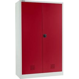 Sch&auml;fer Shop Sch&auml;fer Shop Select Umweltschrank, B 1200 x T 500 x H 1935 mm, 3 Wannen &agrave; 23 Liter + WHG-Wanne 14 Liter, lichtgrau/rubinrot