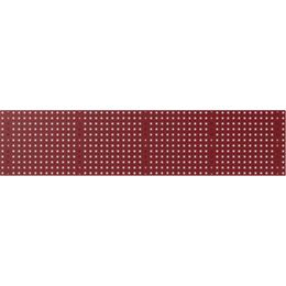 Bott Lochplatte Perfo XL, Lochgr&ouml;&szlig;e 9,2 x 9,2 mm, B 1981 x T 13 x H 457 mm, Stahlblech pulverbeschichtet, purpurrot RAL 3004