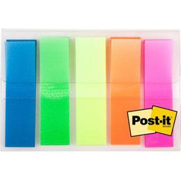 Post-it&reg; Index Haftstreifen 683HF5, abl&ouml;sbar, B 11,9 x T 43,2 mm, farbig, 1 Spender mit 5 Bl&ouml;cken, 100 Haftstreifen/Block