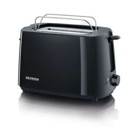 Severin Automatik-Toaster AT 2287, 700 W, w&auml;rmeisoliertes Geh&auml;use, integrierter Br&ouml;tchen-R&ouml;staufsatz, R&ouml;stzeitelektronik, Schwarz