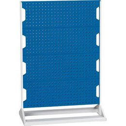Bott station&auml;res Lochplatten-System Perfo Rack, 8 Lochplatten, B 1000 x T 550 x H 1450 mm, Stahl, lichtgrau RAL 7035/enzianblau RAL 5010