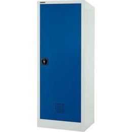 Sch&auml;fer Shop Sch&auml;fer Shop Select Umweltschrank, B 1200 x T 500 x H 1585 mm, 2 Wannen &agrave; 23 Liter + WHG‑Wanne 14 Liter, lichtgrau/enzianblau