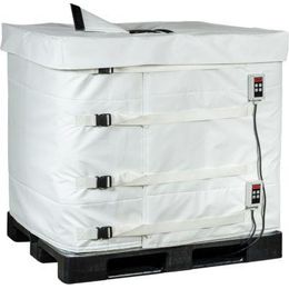 Kuhlmann IBC-Heizmantel, digital, f&uuml;r 1000 l IBC-Container mit Lebensmitteln, 2 x 1000 W, Temperaturbereich 0-90&deg;C, IP40, L 4400 x B 10 x H 1000 mm, wei&szlig;