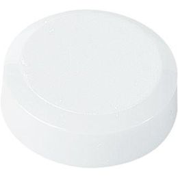 Rundmagnete Maul, Kunststoff & Metall, Feinstruktur, Haftkraft 300 g, &oslash; 20 x 7,5 mm, wei&szlig;, 20 St&uuml;ck