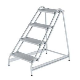 Munk Arbeitspodest, Aluminium, verschwei&szlig;te Rohrkonstruktion, Trittfl&auml;che 400 x 300 mm, 200 mm tiefe Stufen, max. 150 kg Belastung, 4 Stufen